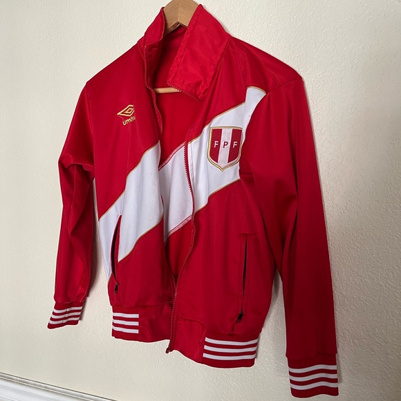 Umbro | Jackets & Coats | Umbro Red And White Fpf Jacket | Poshmark